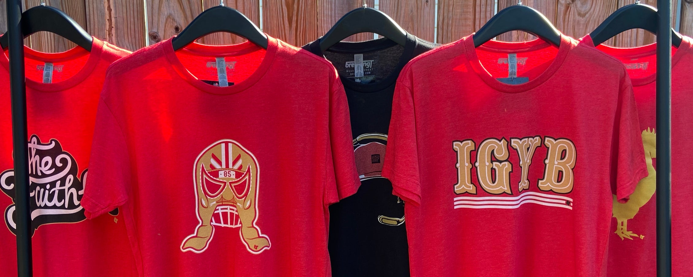 San Francisco Football Shirts, Apparel - NFLPA Licensed - BreakingT