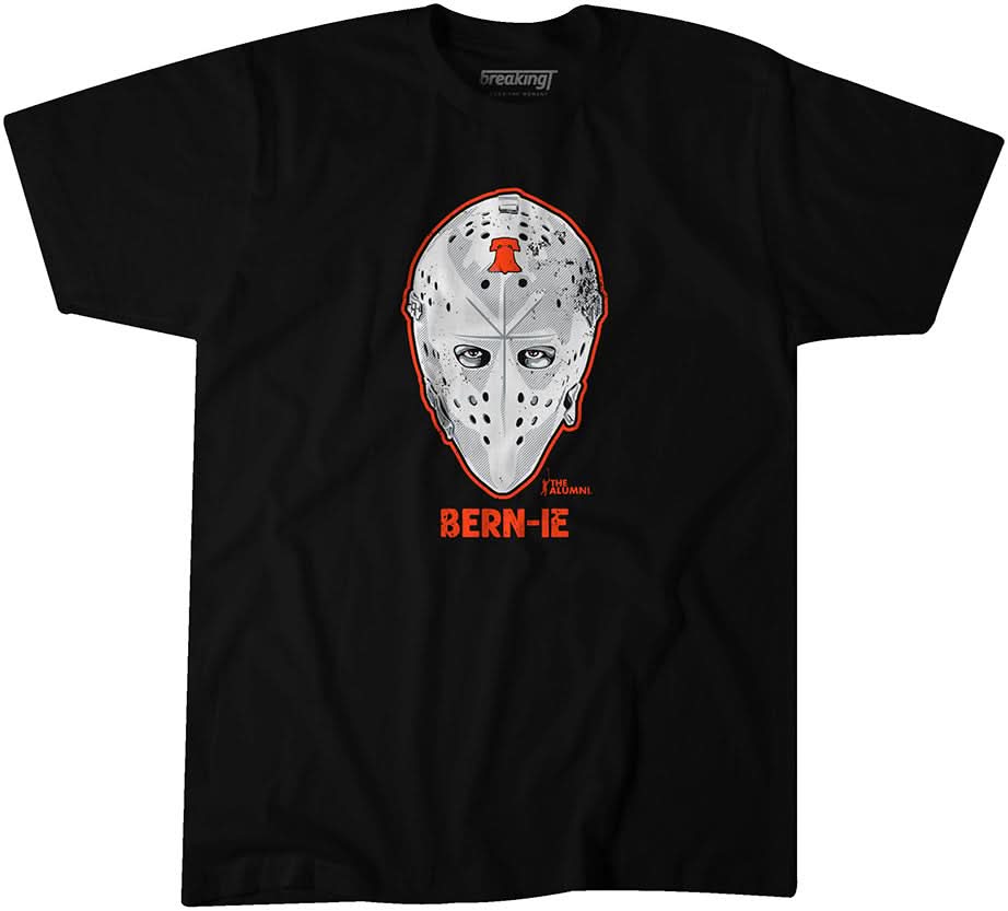 Bernie Parent: Mask Shirt, Philly - NHL Alumni Licensed - BreakingT