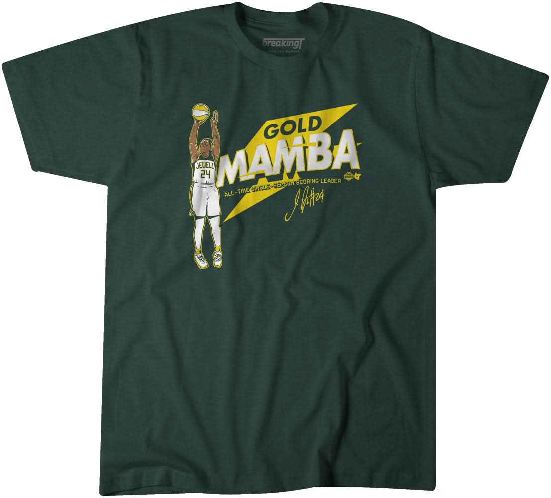 Jewell Loyd: Gold Mamba Shirt, Seattle - WNBPA Licensed - BreakingT