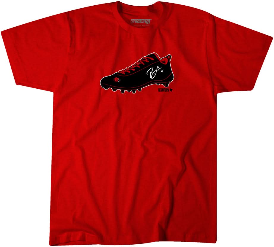 Brandon Aiyuk: Ladybug Shoe Shirt, San Francisco - NFLPA - BreakingT