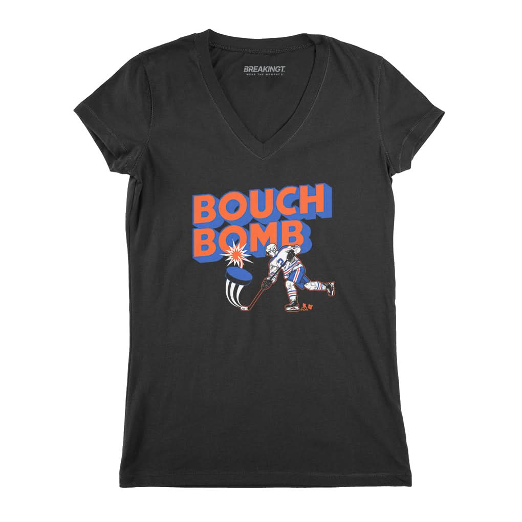 Evan Bouchard: Bouch Bomb Shirt, Edmonton - NHLPA Licensed - BreakingT