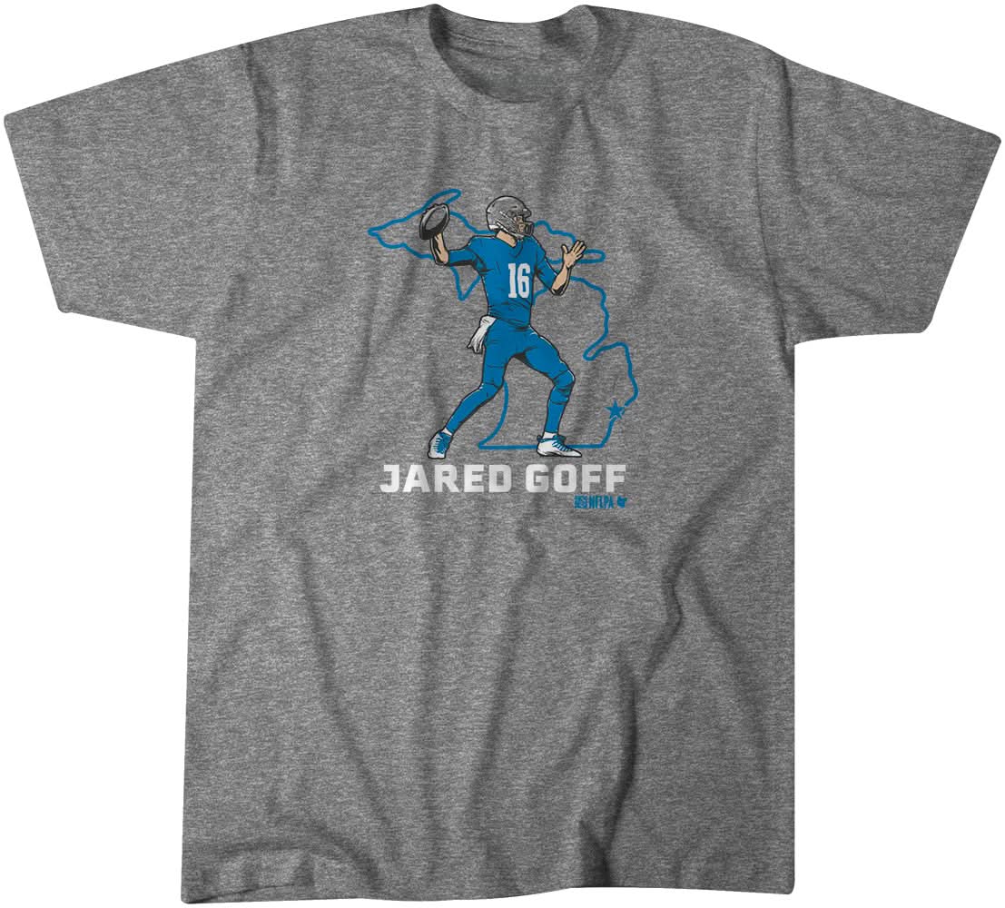 Jared Goff State Star Shirt, Detroit - NFLPA Licensed - BreakingT