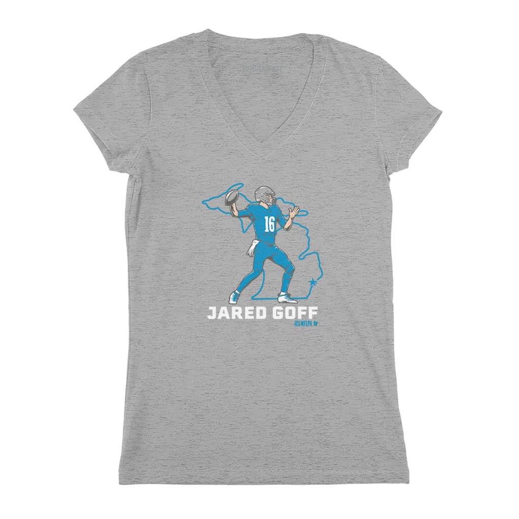 Jared Goff State Star Shirt, Detroit - NFLPA Licensed - BreakingT