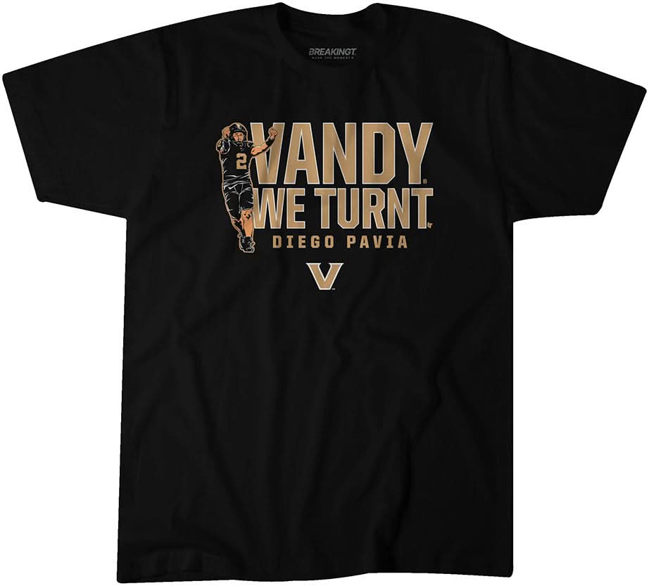 Vanderbilt Football Diego Pavia Vandy We Turnt Shirt - NIL - BreakingT