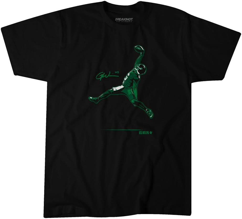 Garrett Wilson One-Handed Air Catch Shirt - NFLPA Licensed - BreakingT