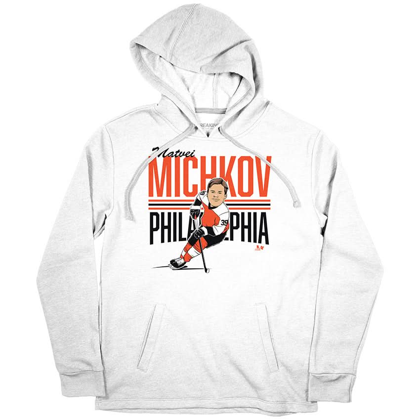 Matvei Michkov: Center Ice Caricature Shirt - NHLPA - BreakingT