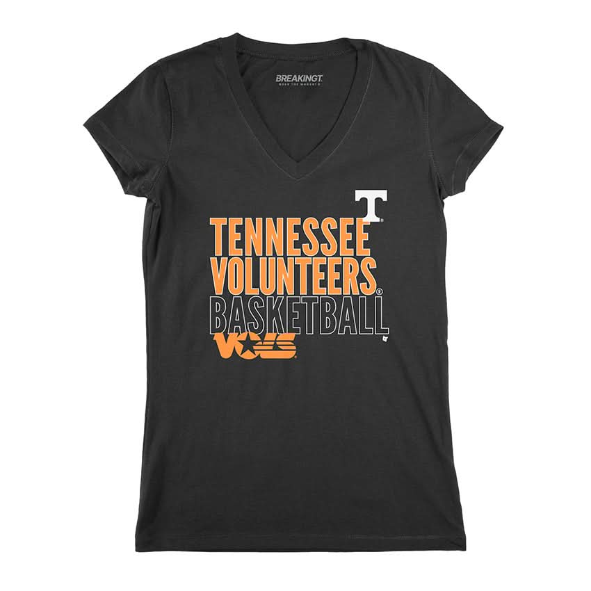 Tennessee Basketball: Text Logo Overlay - Vols Licensed - BreakingT