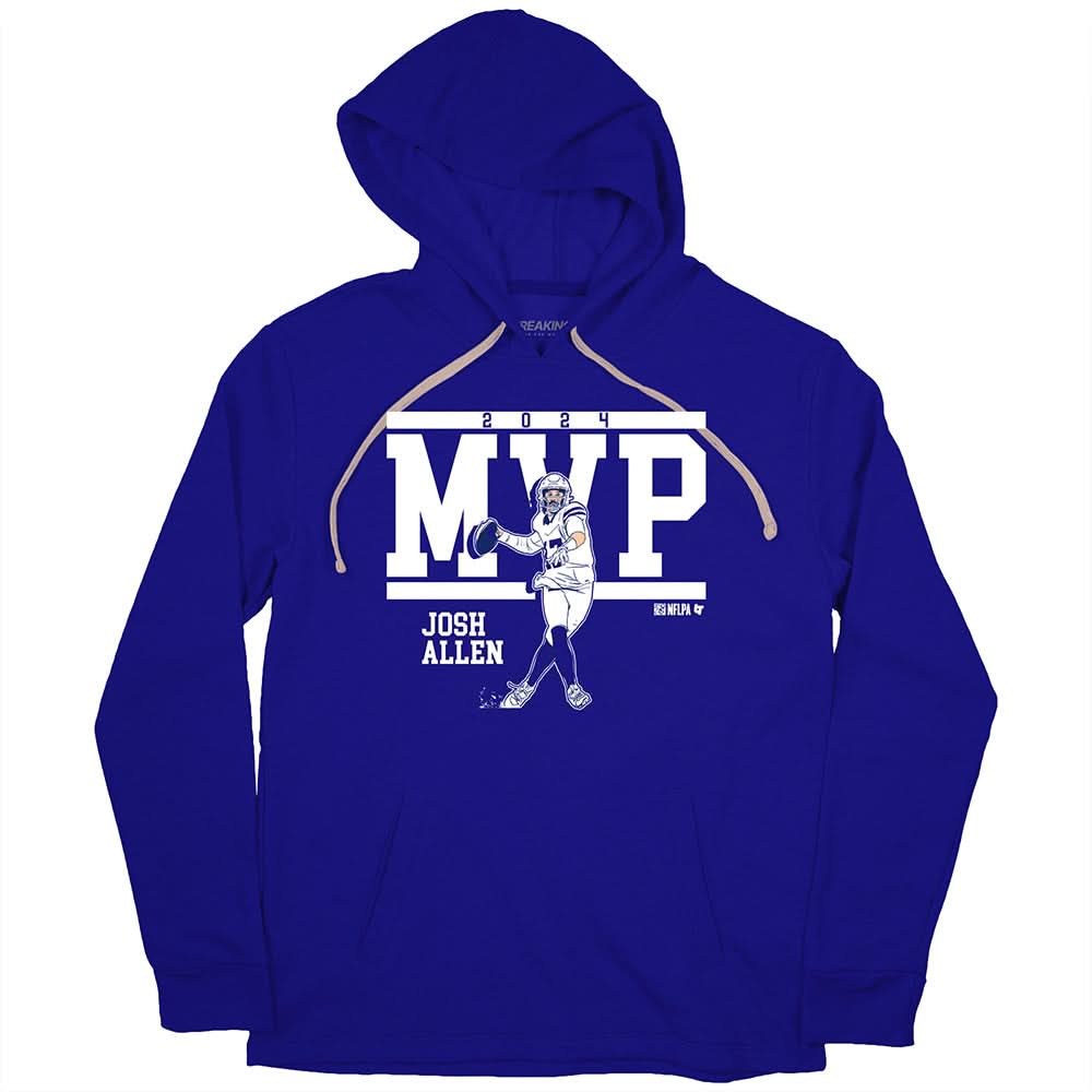 Josh Allen: MVP Shirt + Hoodie, Buffalo - NFLPA Licensed - BreakingT