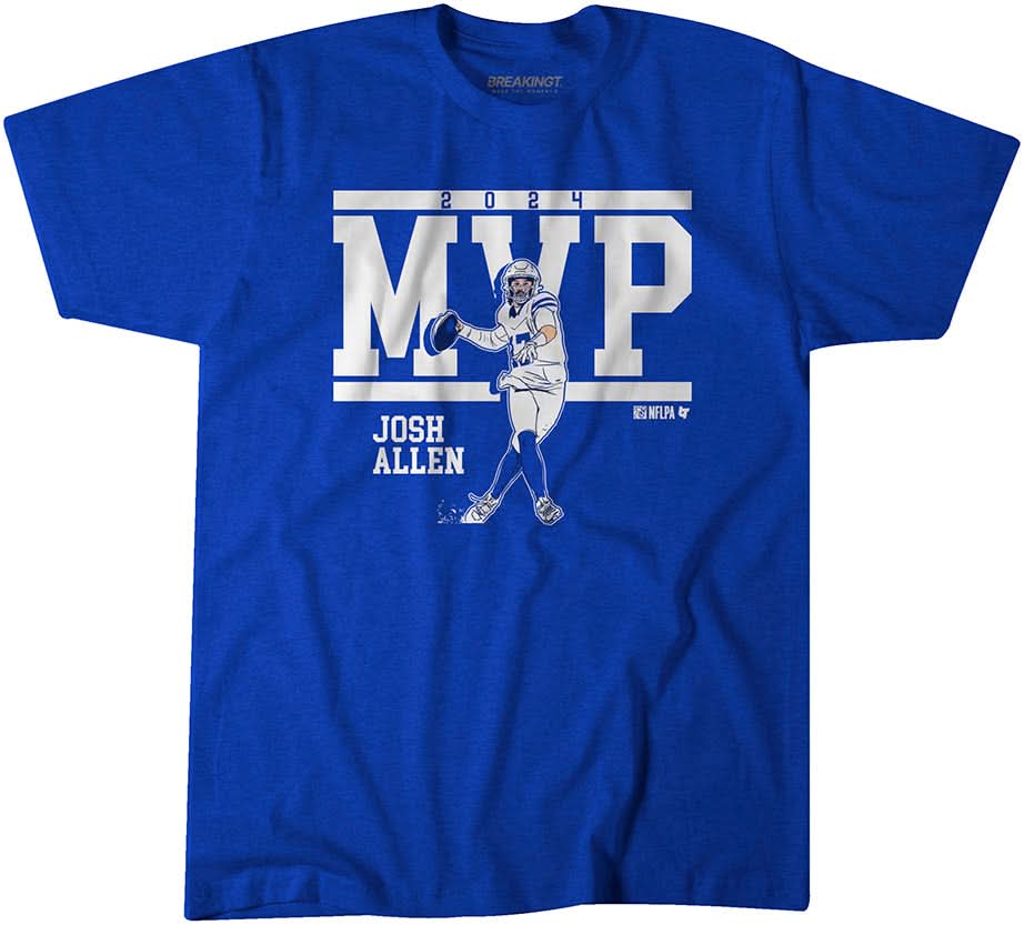 Josh Allen: MVP Shirt + Hoodie, Buffalo - NFLPA Licensed - BreakingT