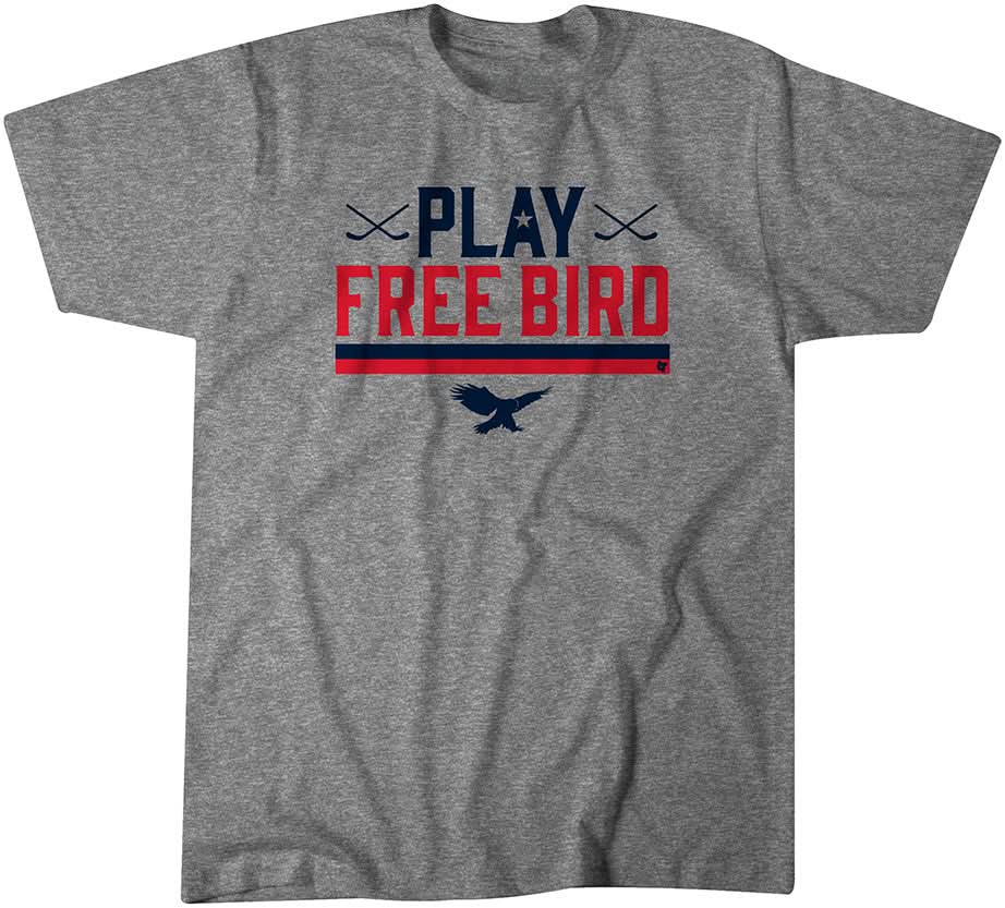 Play Free Bird Shirt + Hoodie, American Hockey - BreakingT