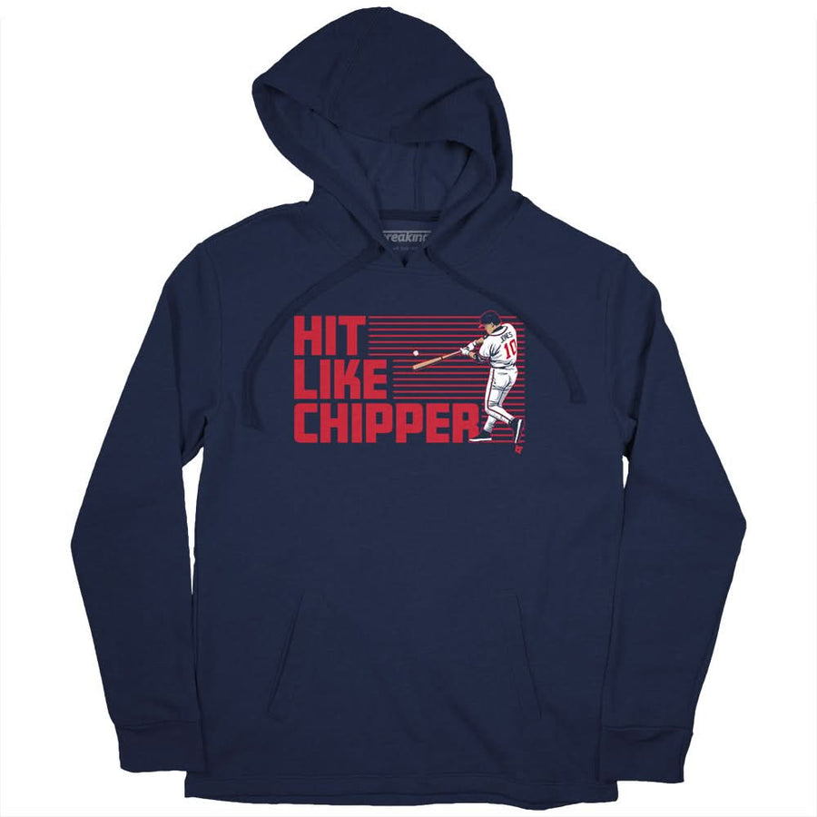 Hit Like Chipper Jones Shirt+Hoodie, ATL - MLBPAA Licensed - BreakingT