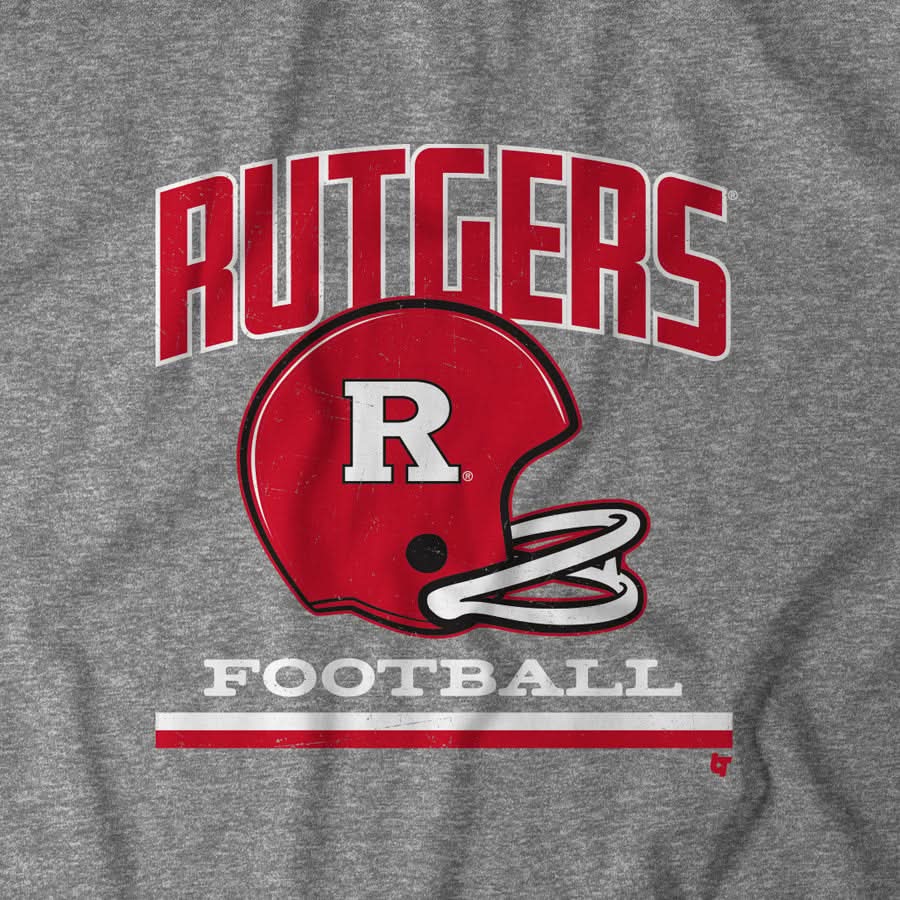 Rutgers Vintage Football Helmet Shirt +Hoodie - RU Licensed -BreakingT