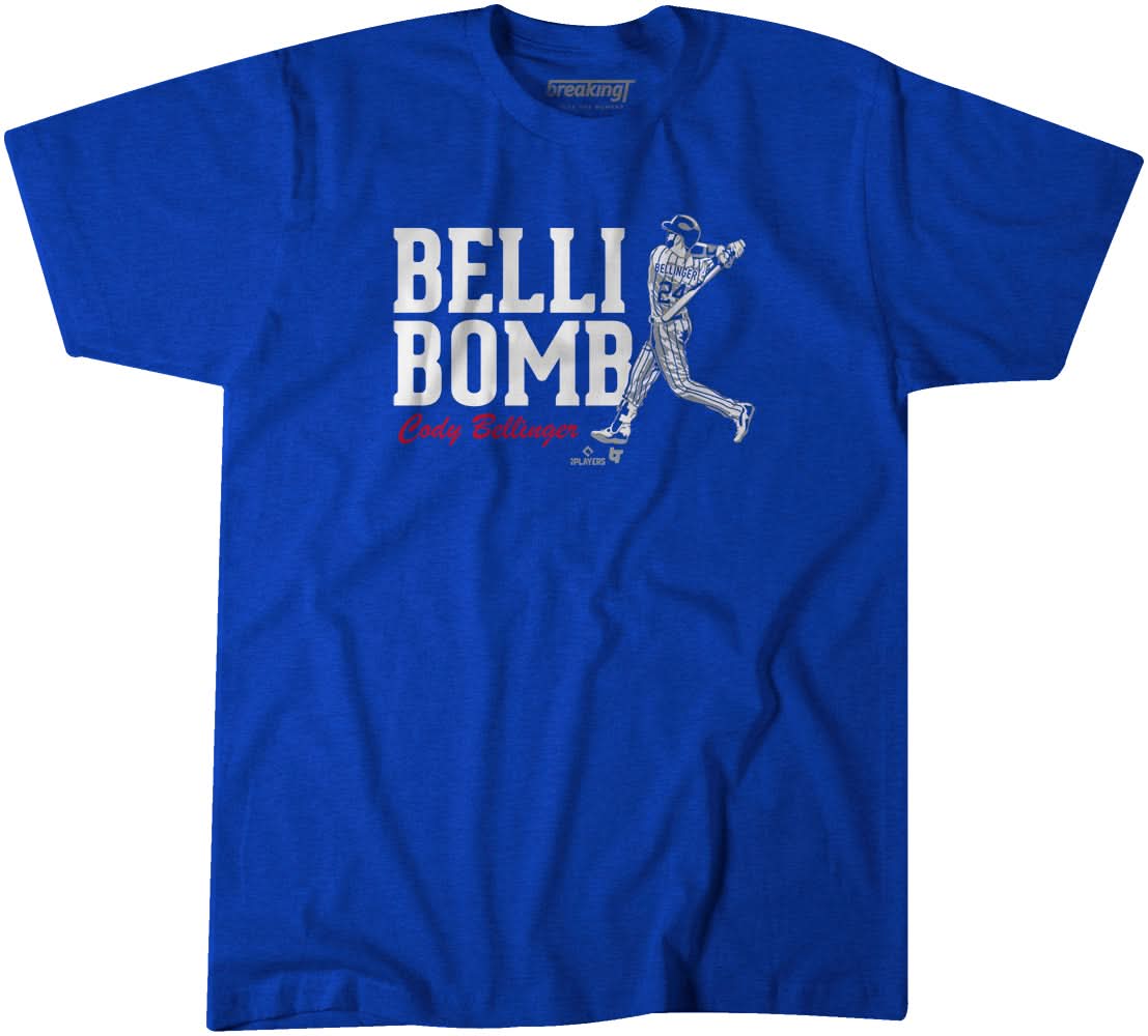 Cody Bellinger: Belli-Bomb Swing Shirt, Chicago - MLBPA - BreakingT