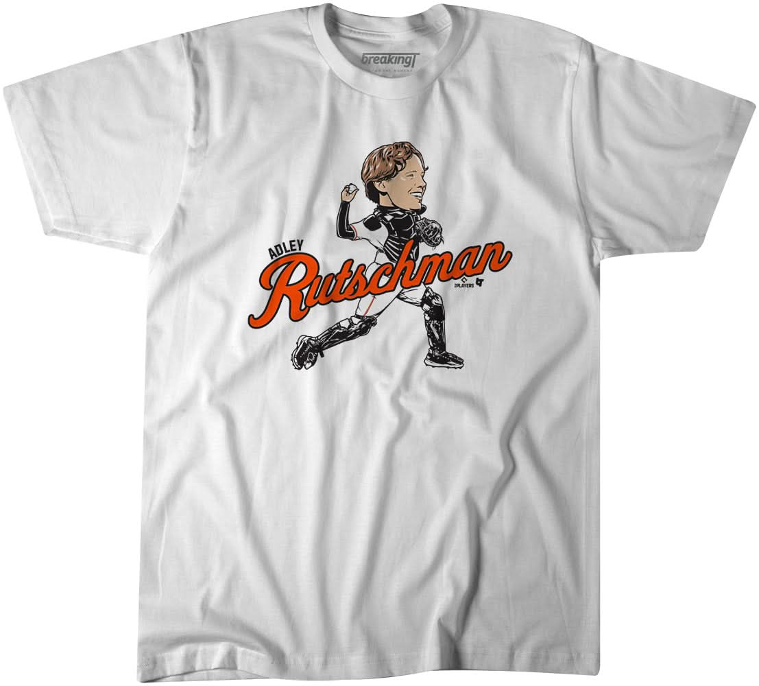 Adley Rutschman: Caricature Shirt, Baltimore - MLBPA - BreakingT