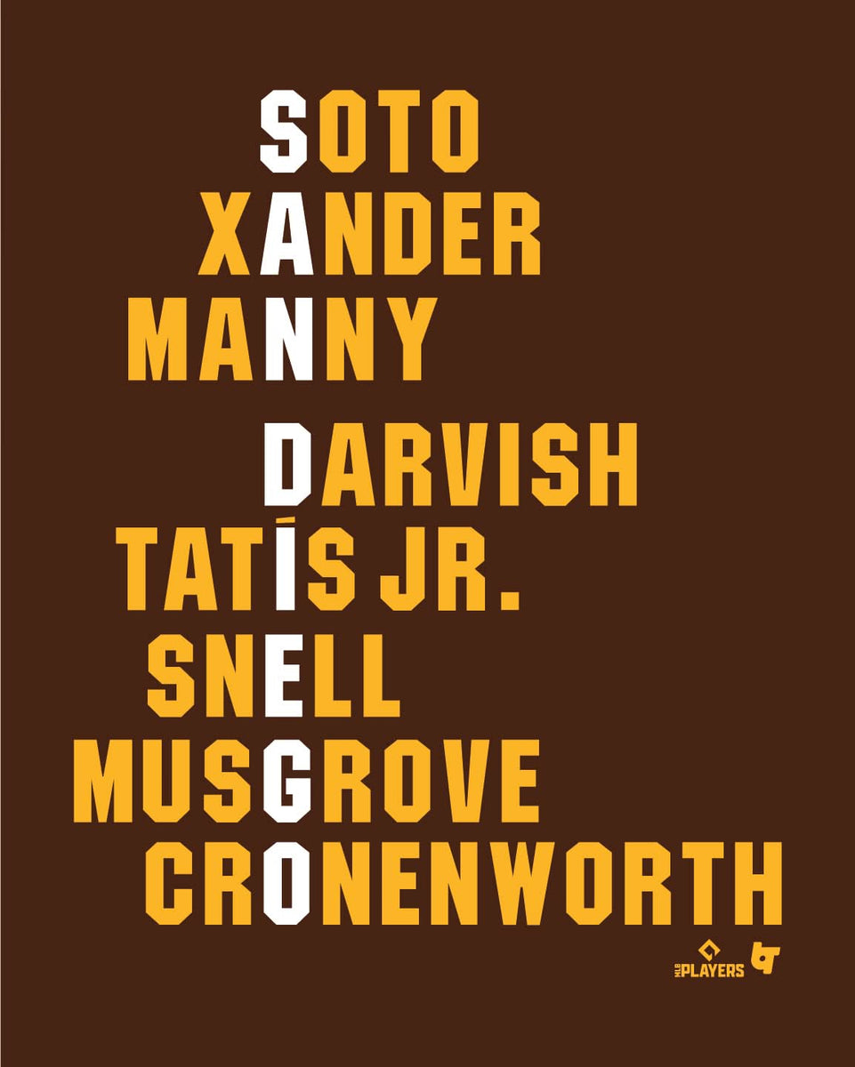 San Diego Names Art Print - MLBPA - BreakingT