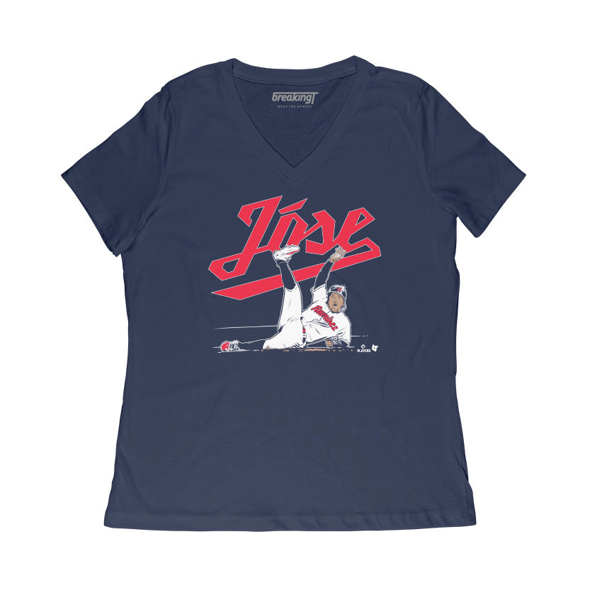 José Ramírez Slide Shirt, Cleveland - MLBPA Licensed - BreakingT
