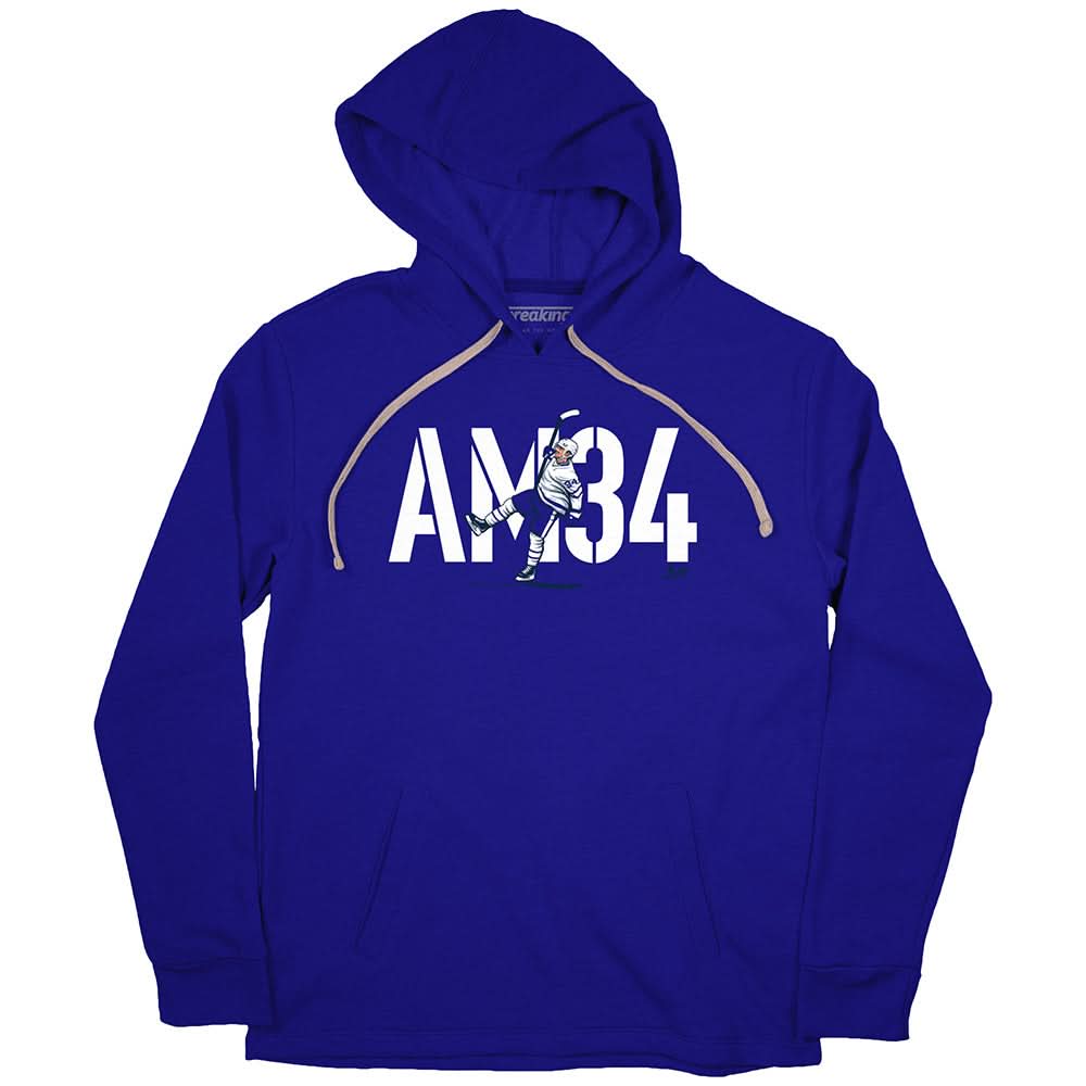 Auston Matthews: AM34 Shirt + Hoodie, TOR - NHLPA Licensed - BreakingT