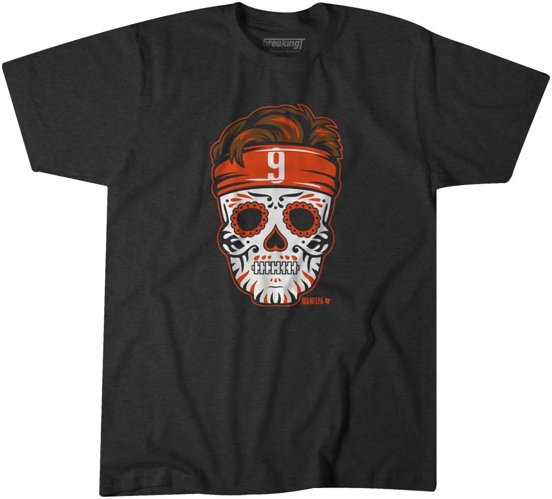 Joe Burrow: Sugar Skull Shirt + Hoodie - NFLPA Licensed - BreakingT