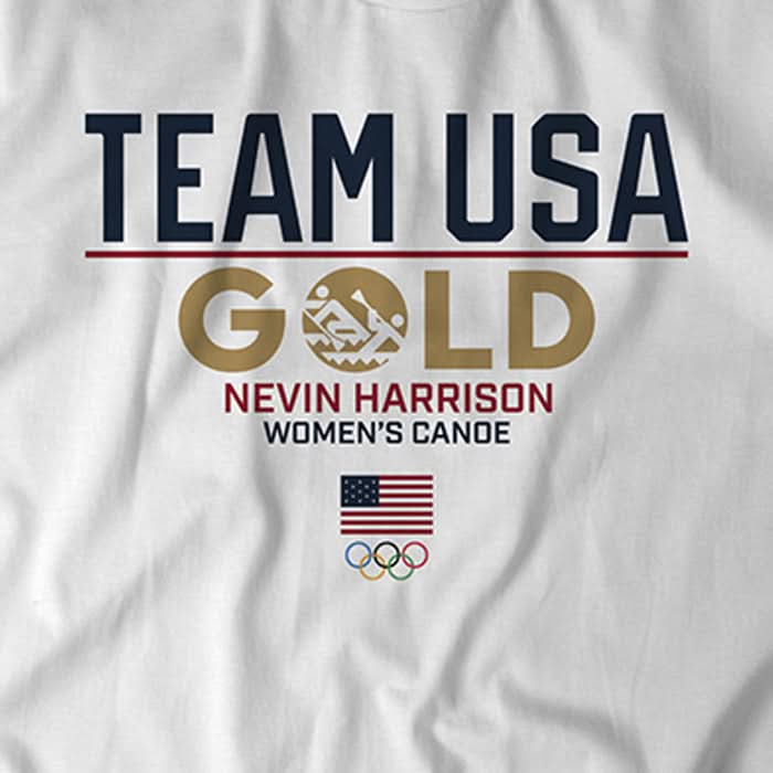 Team USA Gold: Nevin Harrison Shirt - Officially Licensed - BreakingT