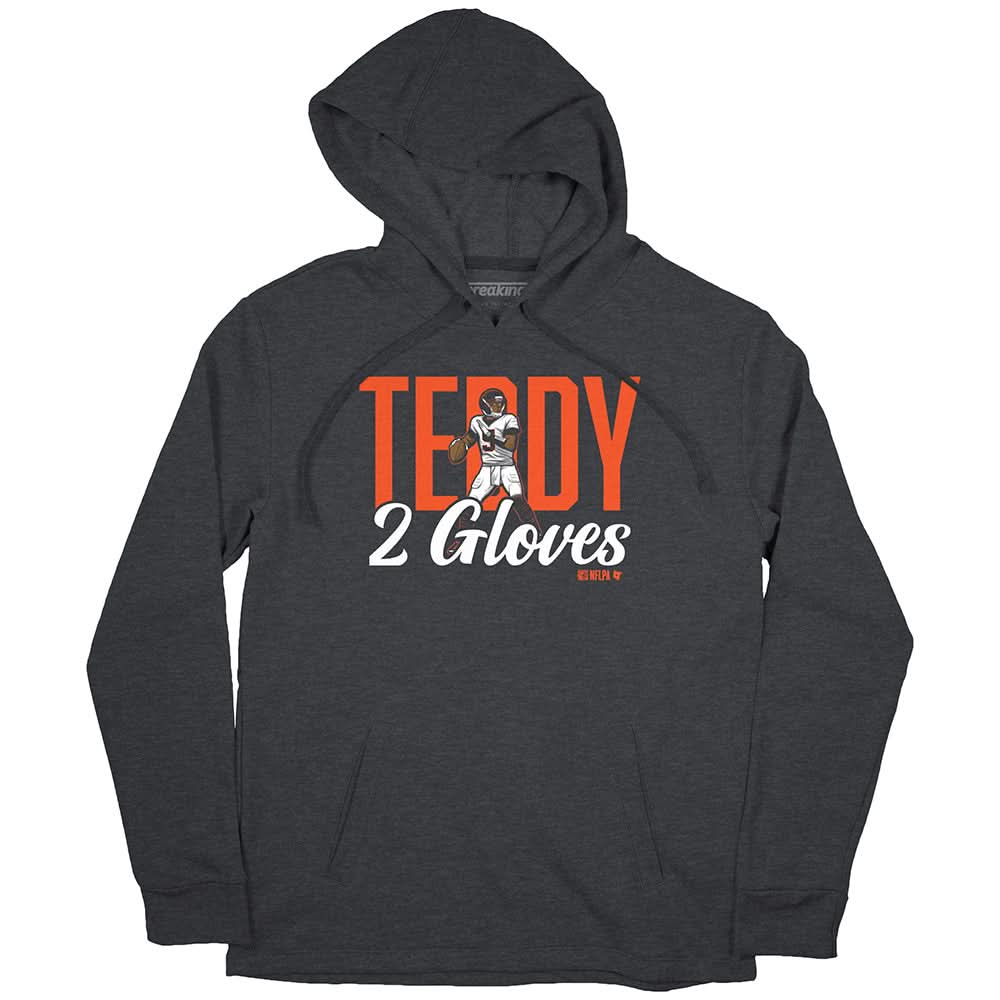 Teddy Bridgewater: Two Gloves Shirt+Hoodie - NFLPA Licensed -BreakingT