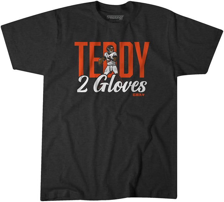 Teddy Bridgewater: Two Gloves Shirt+Hoodie - NFLPA Licensed -BreakingT