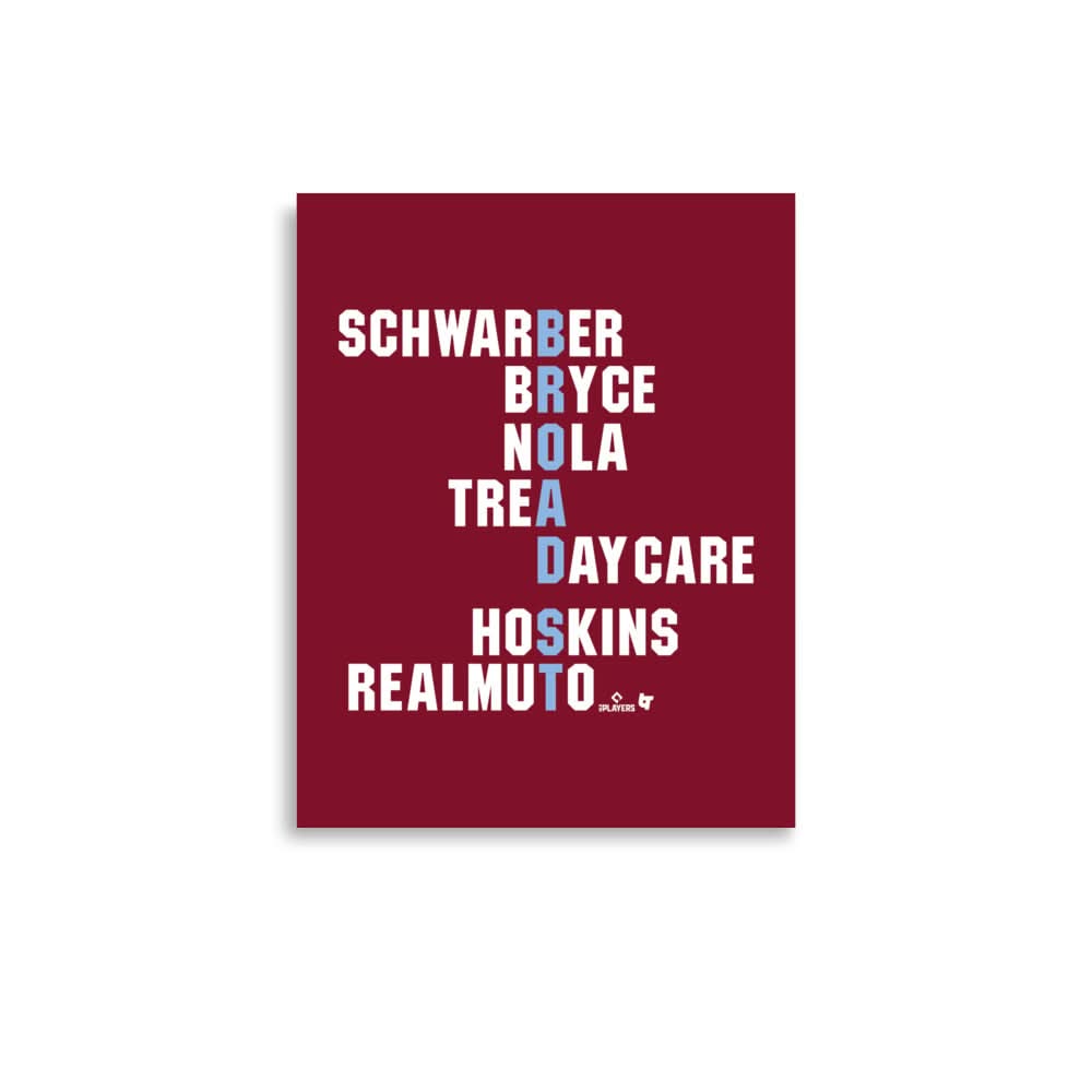 Broad St Names Art Print - MLBPA - BreakingT